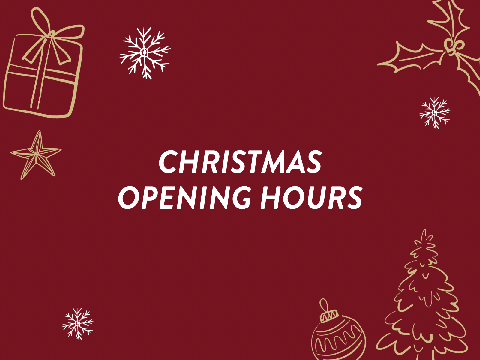 Festive Opening Hours 2025 | Frank Schippers Estate Agents